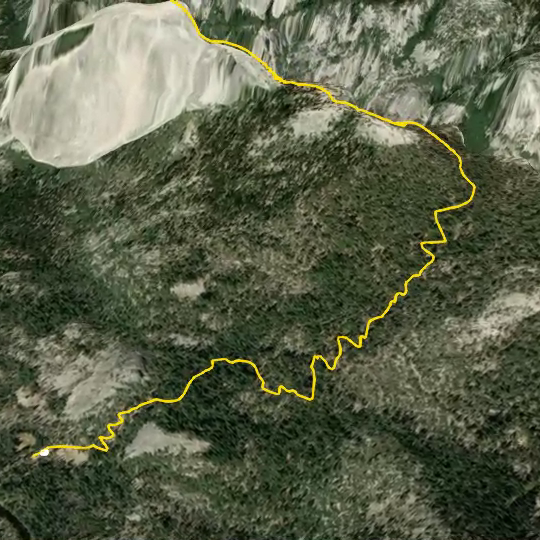 Yosemite Half Dome Hike Map